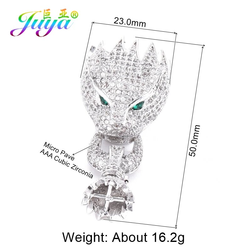 Juya Дракон, застежка для бижутерии, White Gold