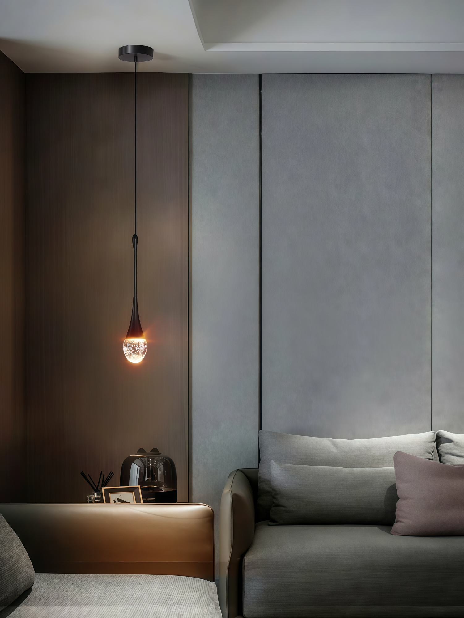 Люстра LJHI, LED, 5Вт, IP44, регулировка цветовой температуры, черный