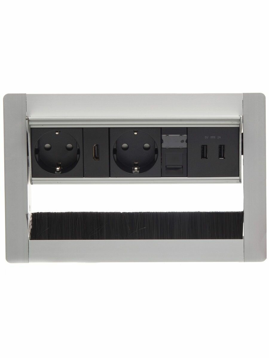 Встраиваемый блок розеток Navako Extra 12062 Silver