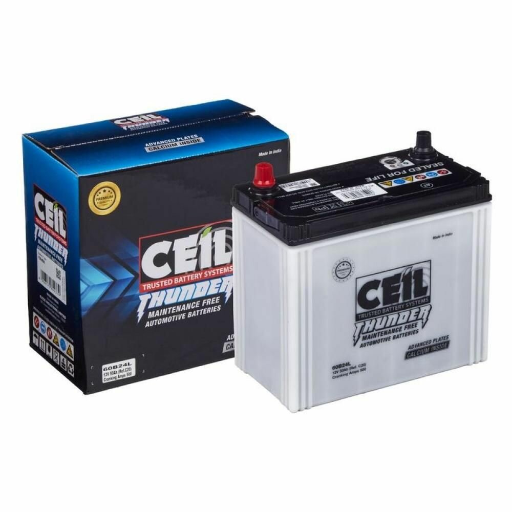 Аккумулятор автомобильный EXIDE CEIL JIS 60B24LS 50 А. ч 500А (230х129х225)