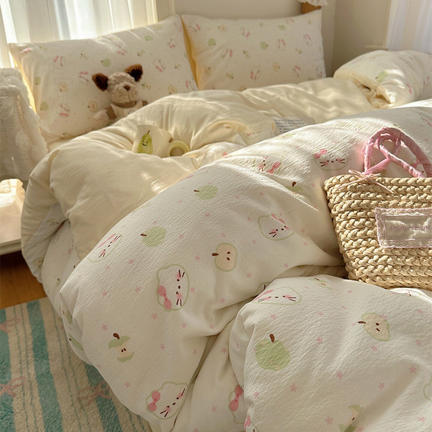 Комплект постельного белья двойной гауз класс А 1.8м 4-шт - Одеяло 200х230см Накидка 180х200см 2 наволочки