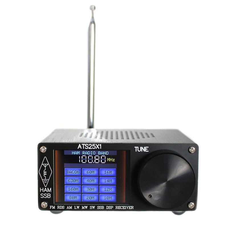 Чип ATS-25X1 Si4732 all Band Radio Receiver DSP Приемник FM LW MW SSB С Цветным Сенсорным экраном 2,4 дюйма для Коротковолнового Радио