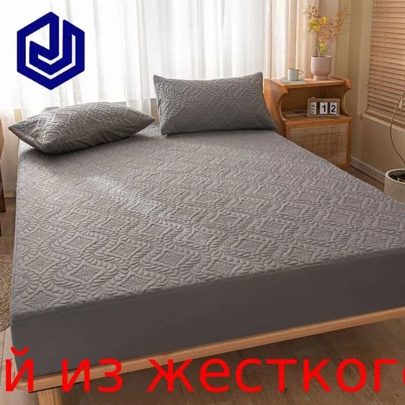 Наматрасник 180x200х30см темно-серый