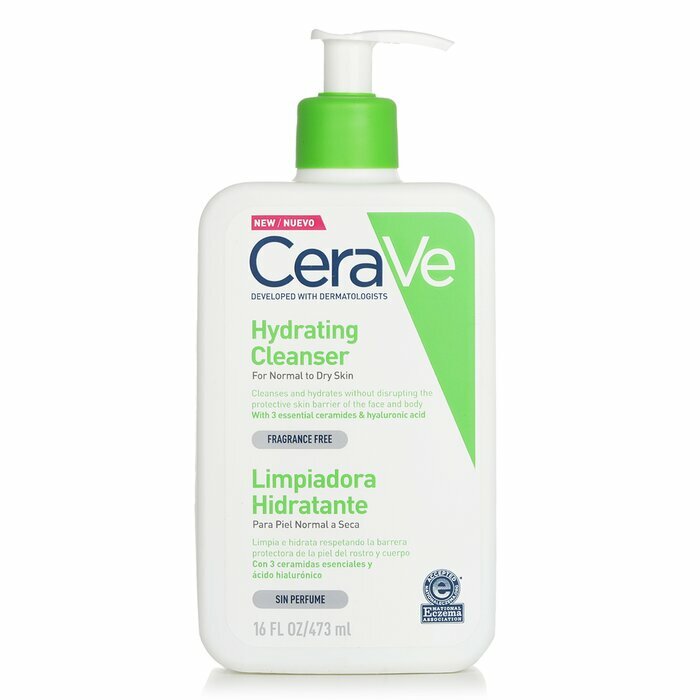 CeraVe Увлажняющее очищающее средство Hydrating Cleanser for Normal to Dry Skin with Hyaluronic Acid and 3 Essential 473 ml