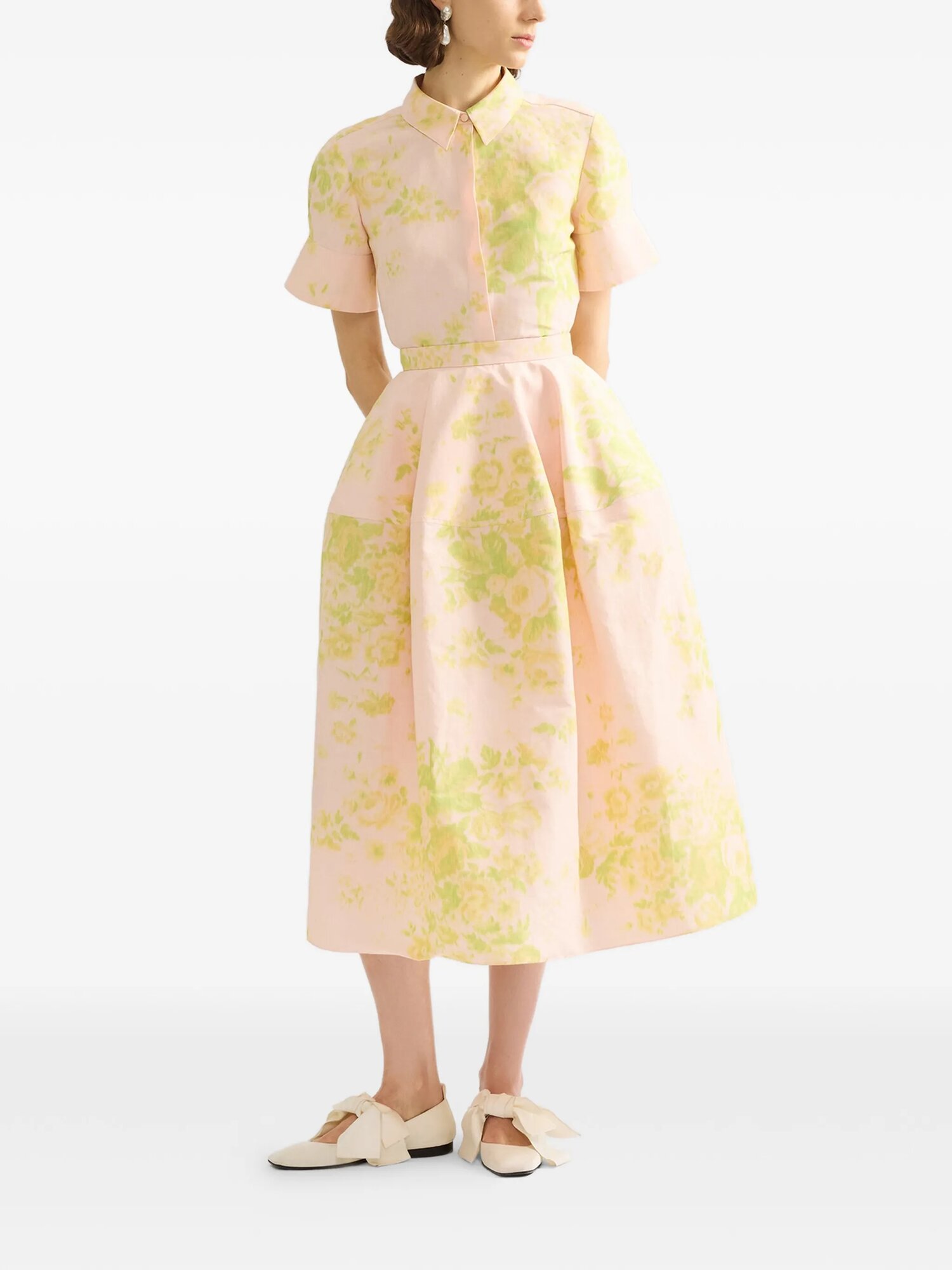 Юбка Erdem Floral-pattern midi skirt, размер 16 — фото 1
