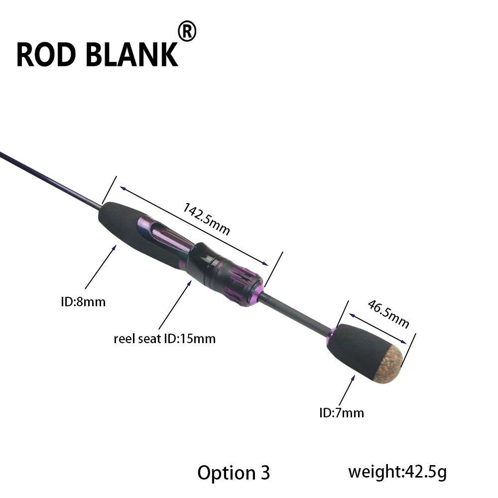 ROD BLANK спиннинг, Option 3, 42.5g, ID:8mm, ID:7mm