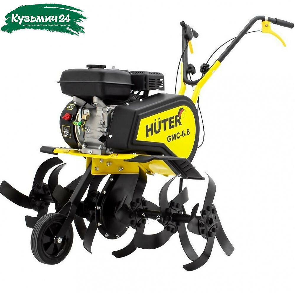 Мотокультиватор бензиновый HUTER GMC-6.8, прочные фрезы, 6.8 л. с.