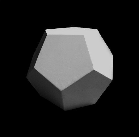 Гипс. Додекаэдр, h=20 см, Экорше, артикул 30-312