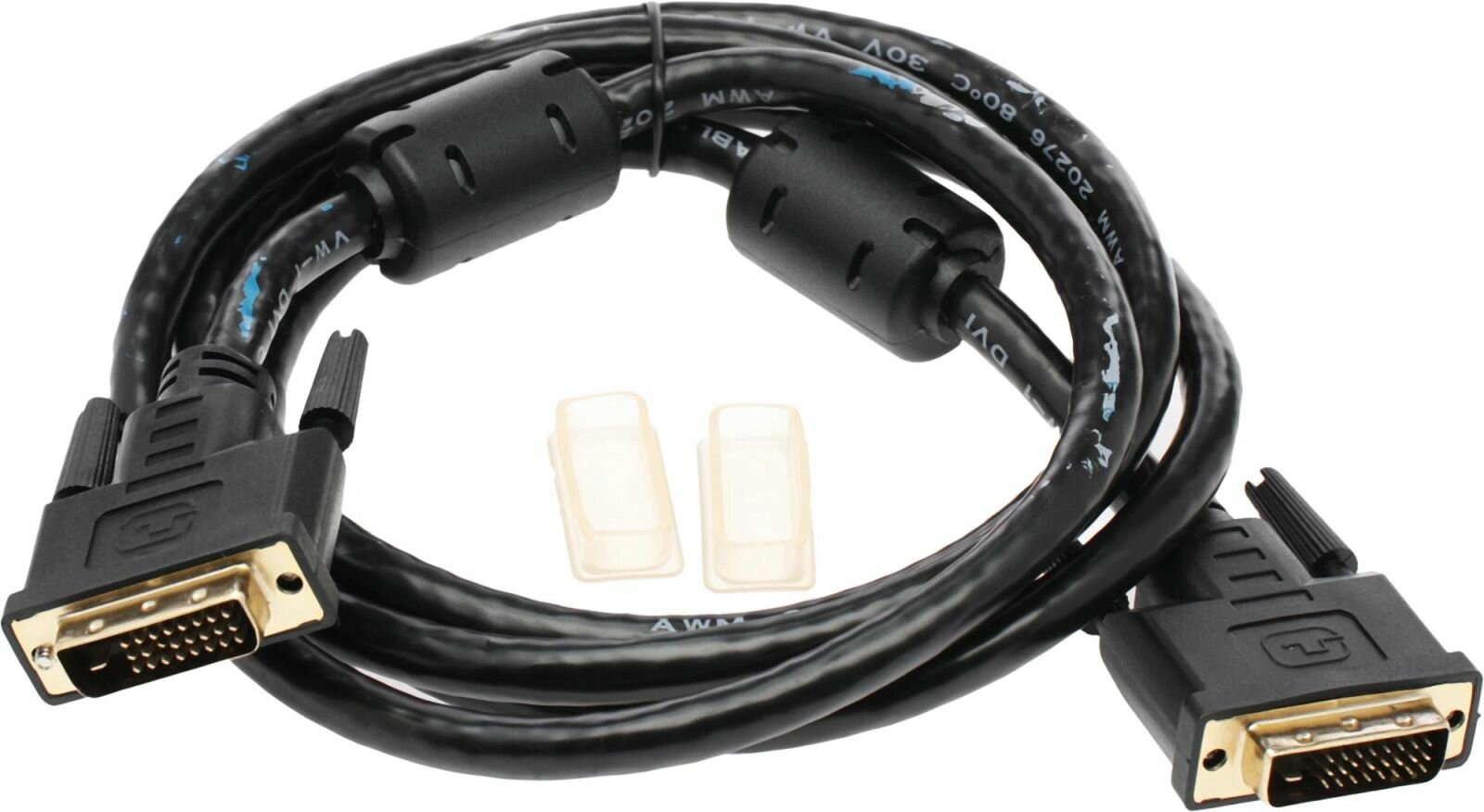 Кабель Buro DVI-D m – DVI-D m, 1,8 м, ферритовые кольца