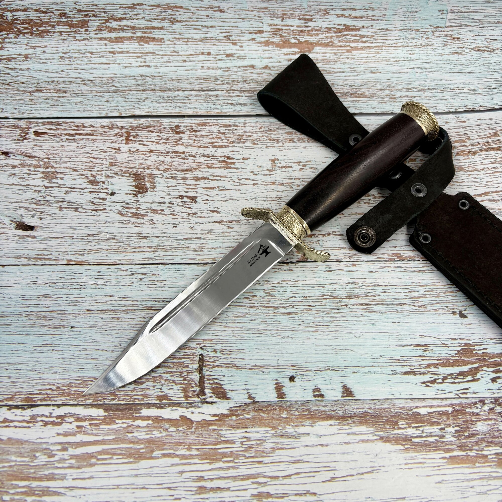 Нож Разведчика НР40 Х12МФ Черный граб