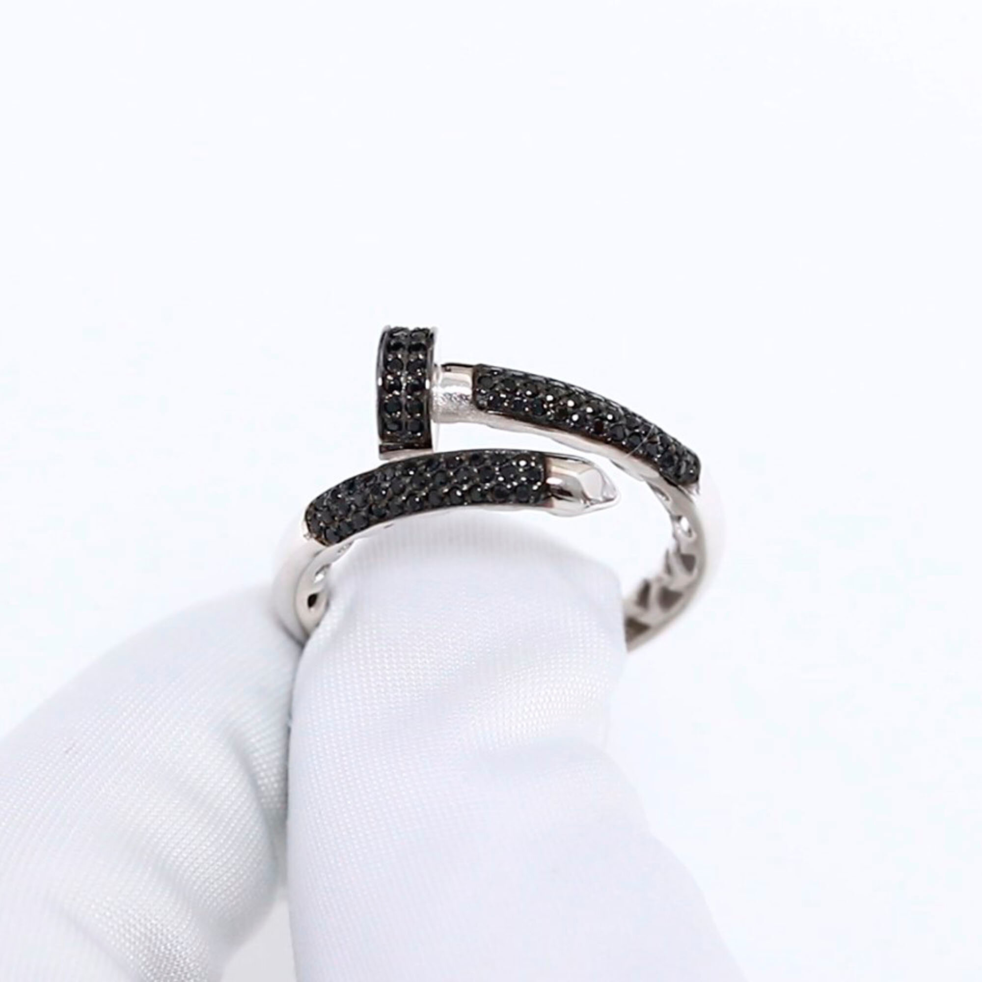 Кольцо, серебро, 925 проба, родирование, фианит