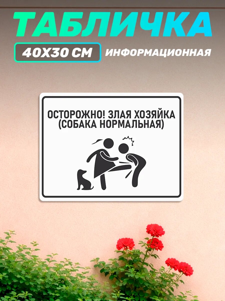 Табличка информационная Злая хозяйка