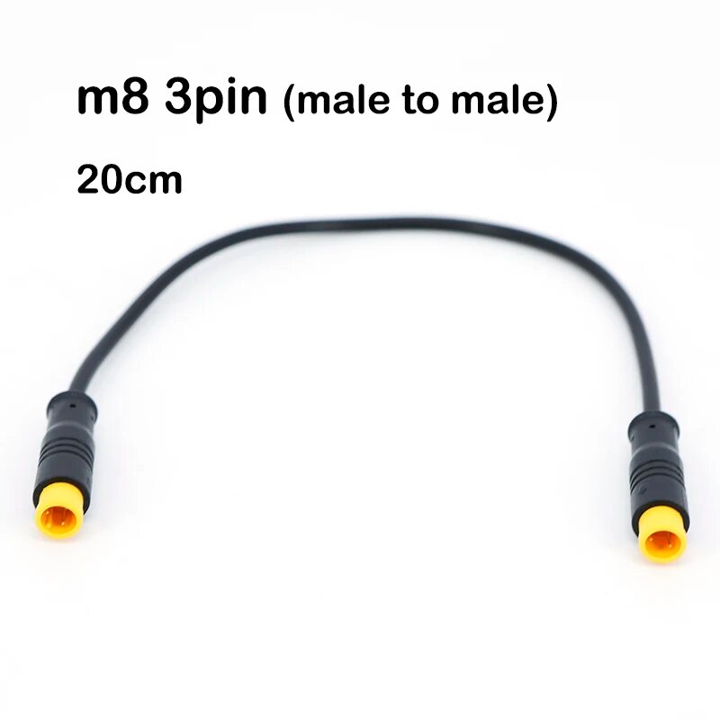 30 см M8 2 3 5-контактный кабель «мама-папа» для электрического велосипеда, штекер для стыкового соединения, водонепроницаемый для кабеля дисплея электровелосипеда