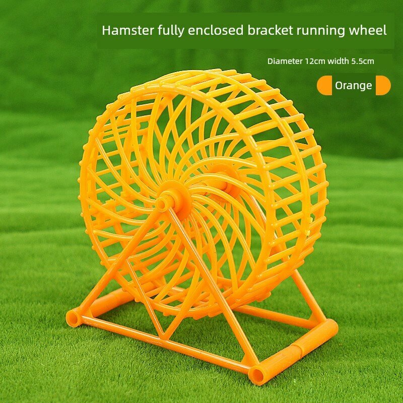 Оранжевое колесо для хомячков с замкнутым контуром - пластиковая игрушка для клеток, оборудование для фитнеса,