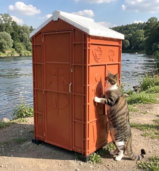 Туалетная кабина экомарка красная