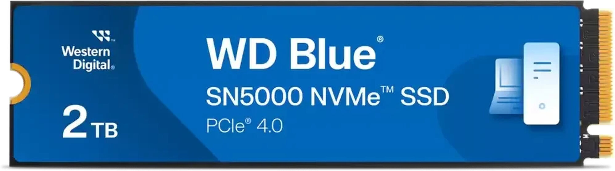 Жесткий диск SSD M.2 2Tb Western Digital BLUE SN5000, 5150/4850MBs, 730000IOPS, 3D NAND, PCI-E4.0x4 (WDBS3F0020BNC-WRSN)