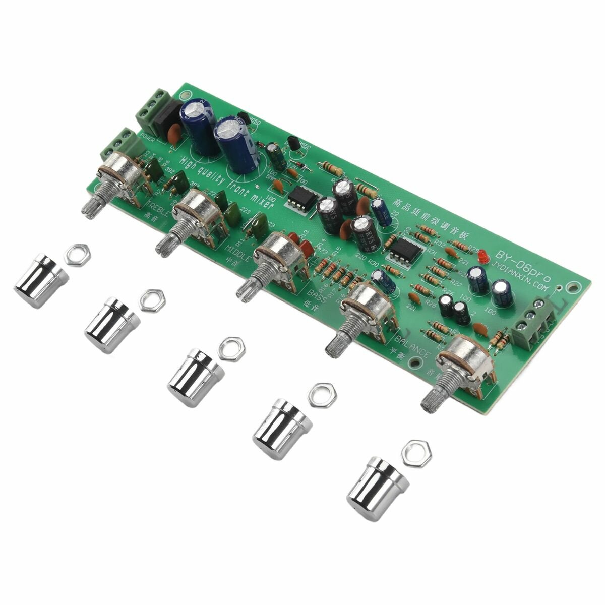 2.0 HIFI AN4558 Аудио предусилитель Бас СЧ ВЧ Баланс Регулируемый аудио Готовая плата с регулятором тембра