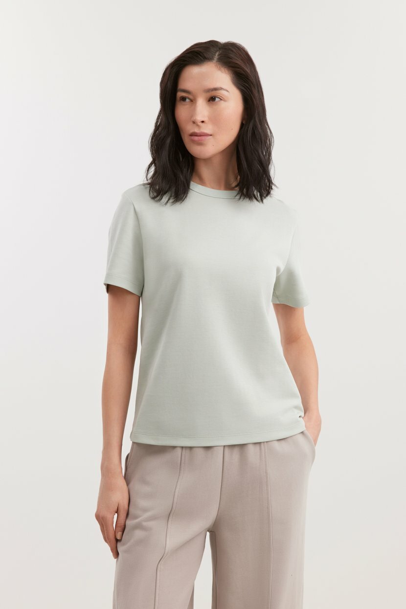 Футболка из хлопкового интерлока Baon B2326201, размер: XL, Зеленый