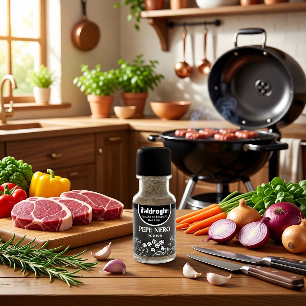 Перец черный молотый Italdroghe 50 г стеклянная банка, Италия