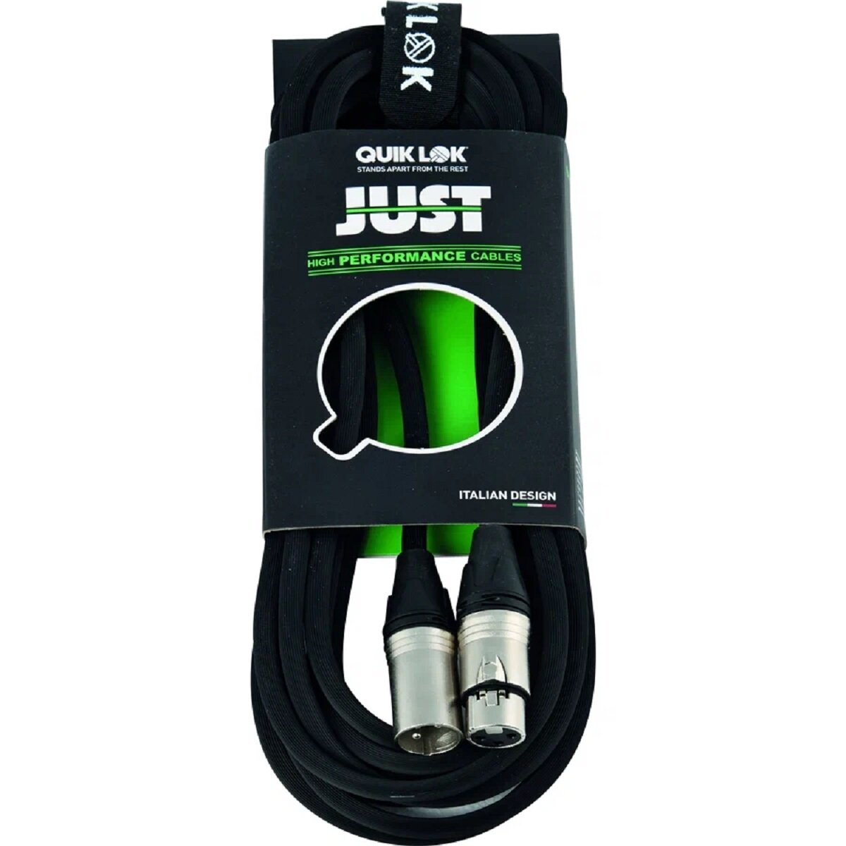 Кабель микрофонный Quik Lok "Just MF 10", длина 10 м, черный