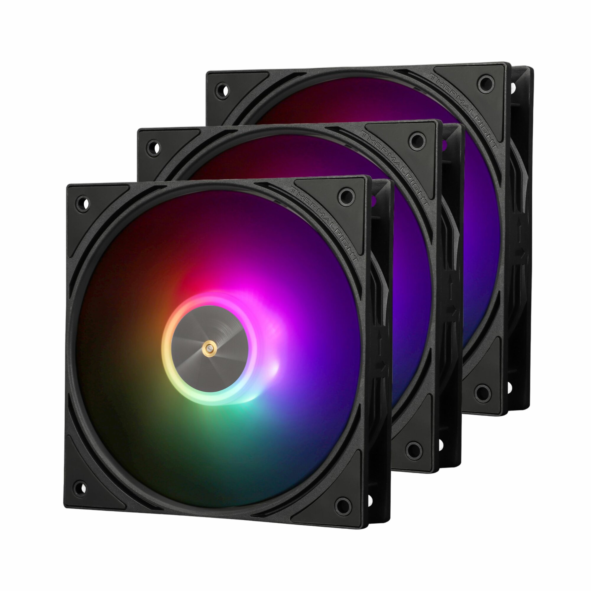 Комплект вентиляторов для корпуса 3 шт. Thermalright TL-P12-S ARGB 120x120x25.6 мм, 1500 об/мин, 22 дБА, PWM, черный, ARGB подсветка/ TRTLP12S