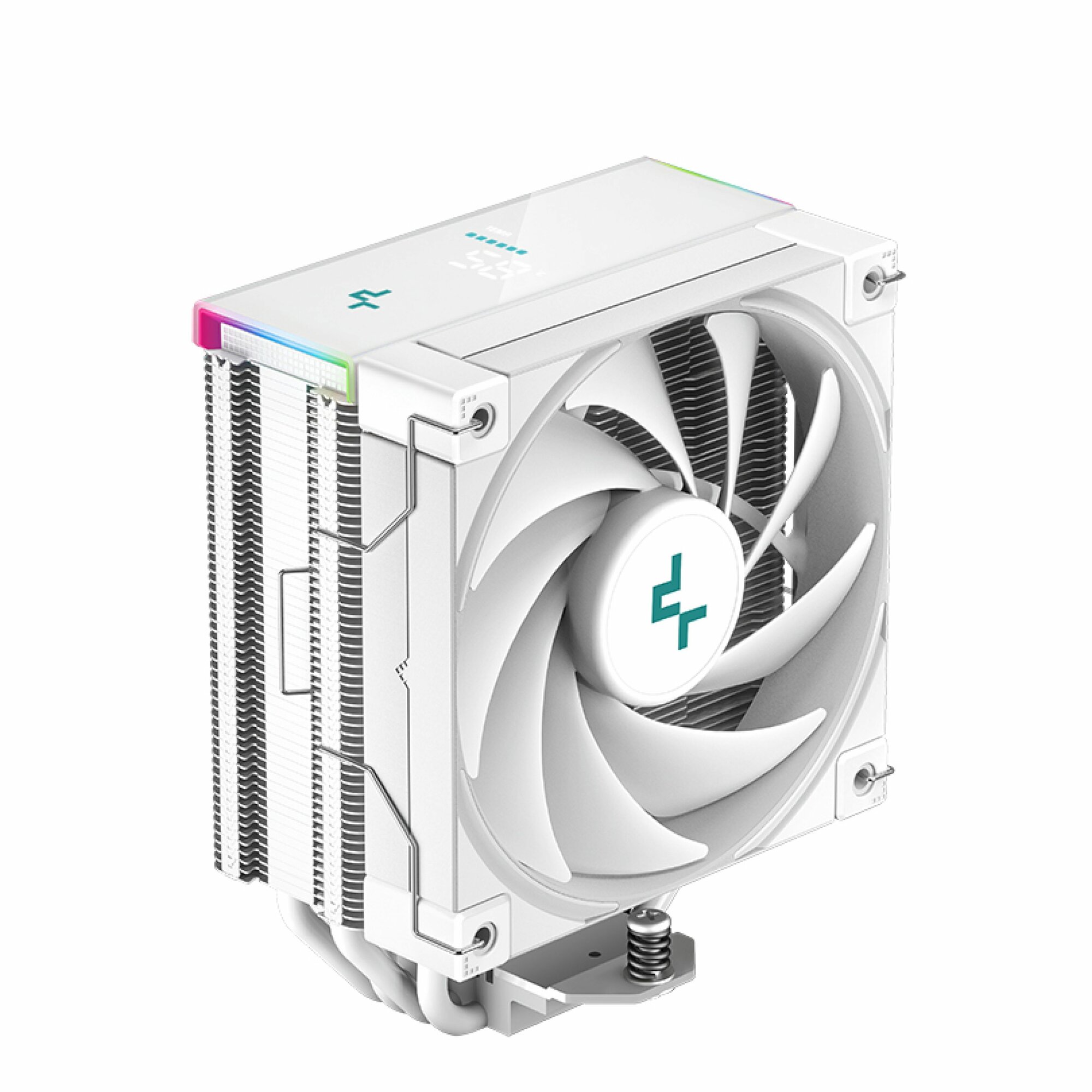 Кулер для процессора DEEPCOOL AK400 DIGITAL WH LGA1700/1200/115X/AM5/AM4 (TDP 220W, PWM, Fan 120mm, 4 тепл. трубки, ARGB, белый)