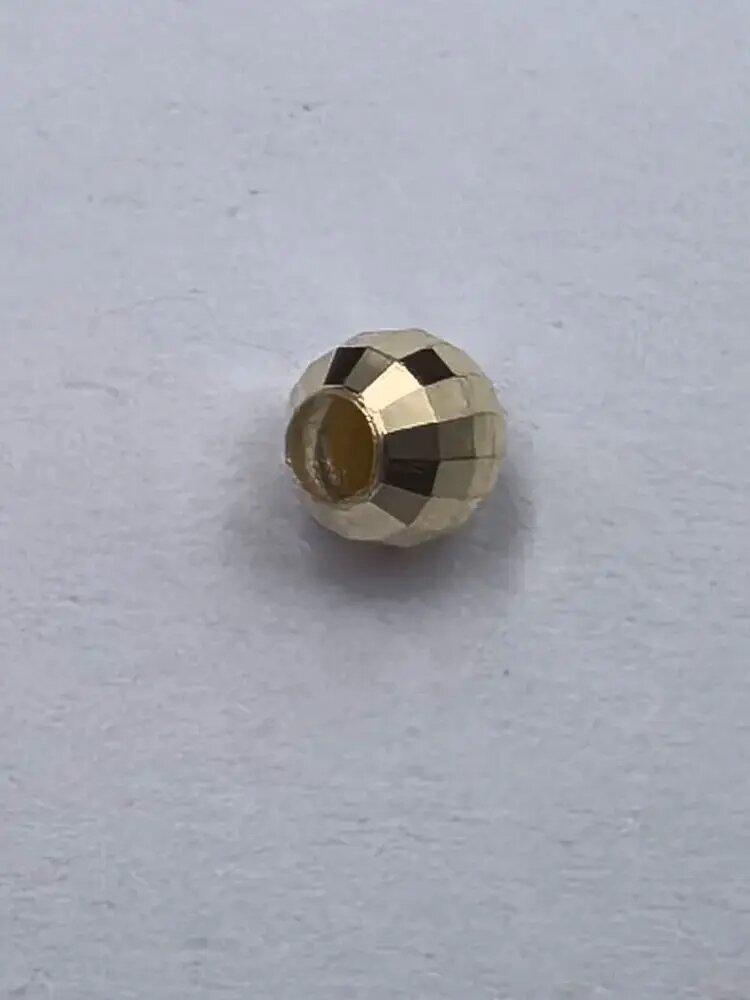 Золотые лазерные бусины-разделители 3 мм Au585 3mm20pcs