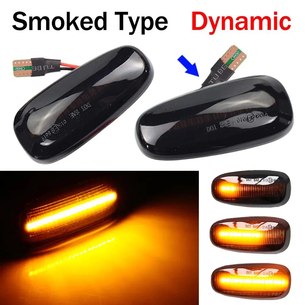 Светодиодный динамический указатель поворота Smoky black Opel Zafira/Astra
