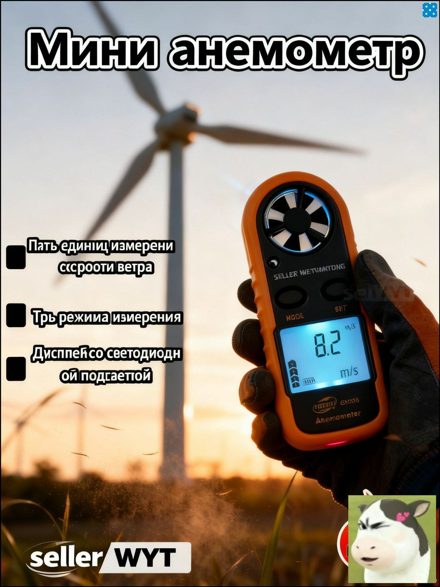 Анемометр Цифровой GM816