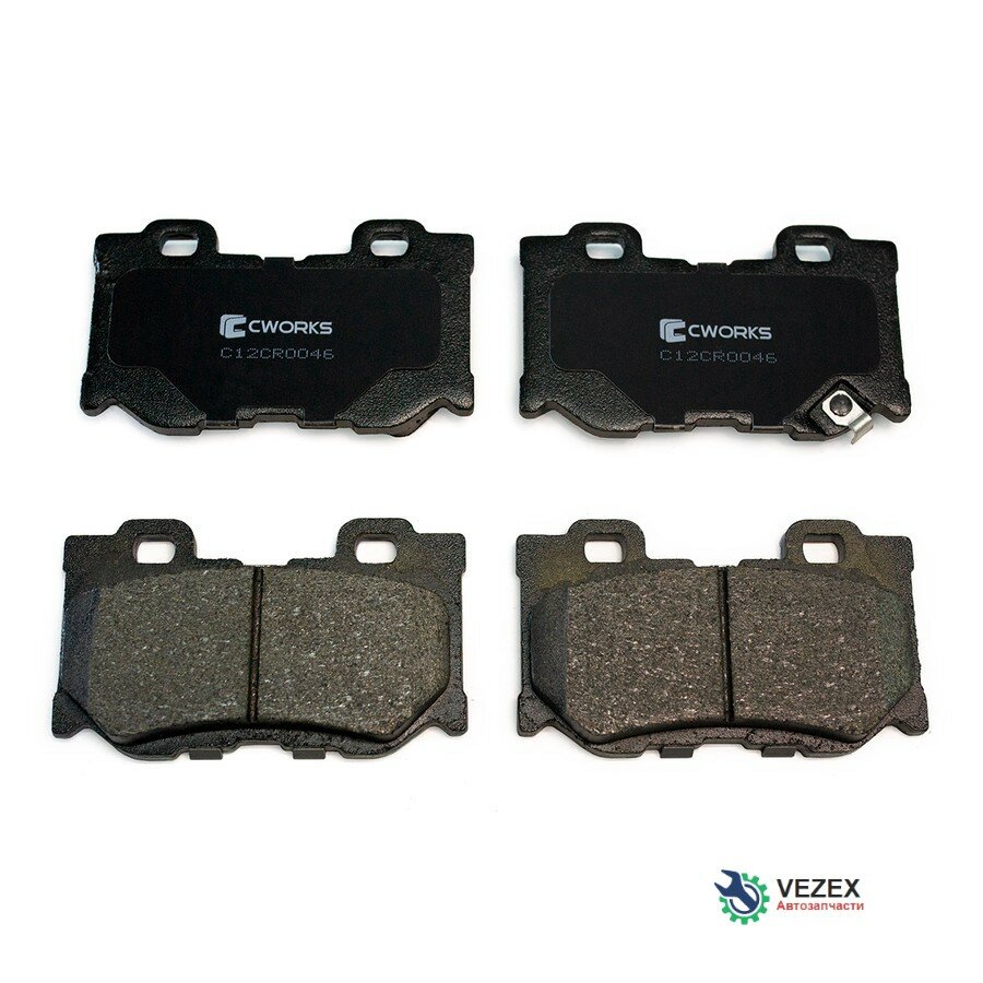 CWORKS C12CR0046 Тормозные колодки задние Low Metallic C12CR0046