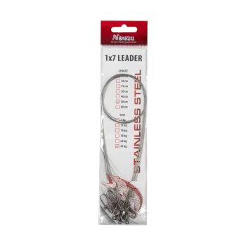 Поводок стальной NAMAZU Leader 1х7, d-0,54 мм, L-50 см, test- 41 кг