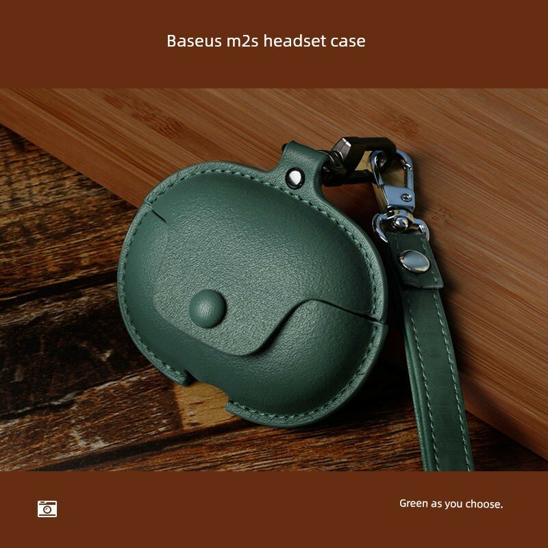 Подходит для кожаного чехла Baseus M3s, защитного чехла с полным покрытием для наушников BASEUS M2s Pro Bluetooth,