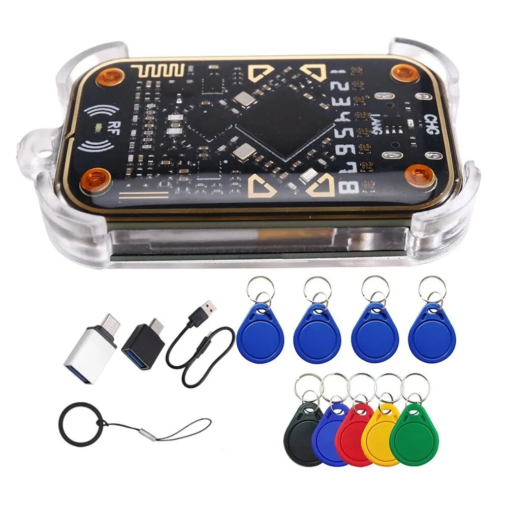 Считыватель RFID-Чипов Hameleon V3.0 + Брелок 9XUID 125 КГц 13,56 МГц ID IC Смарт-Карты NFC Копировальный Аппарат Для Меток