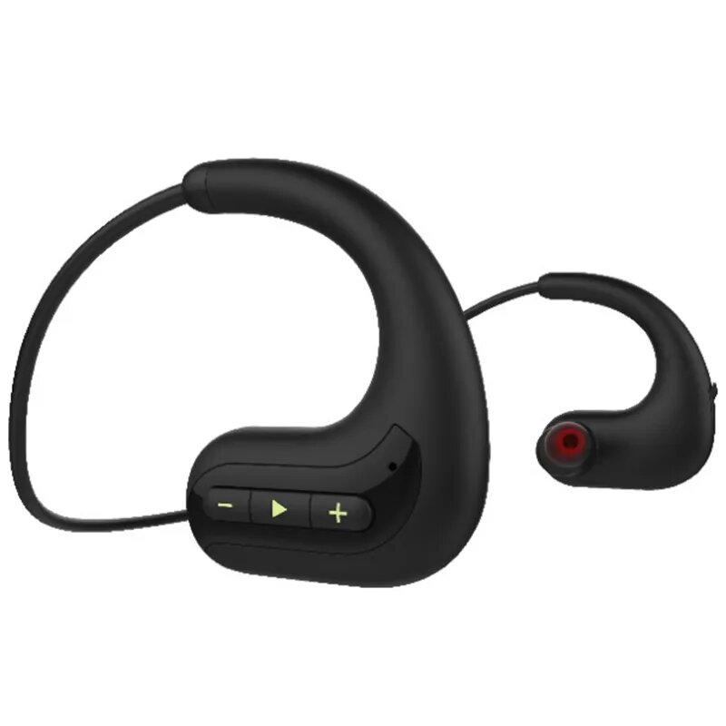 Беспроводные наушники IPX8 S1200 Водонепроницаемые наушники для плавания Спортивные наушники блютуз-гарнитура Стерео MP3-плеер 8G (черный)