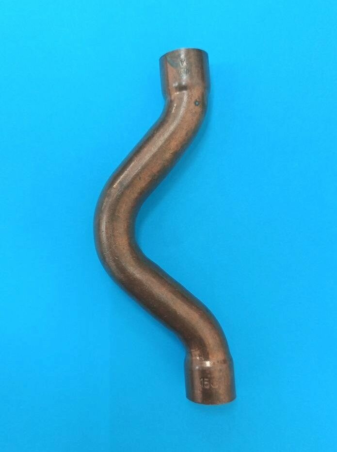 Отступ, обвод медный под пайку 15мм двухраструбный SANHA