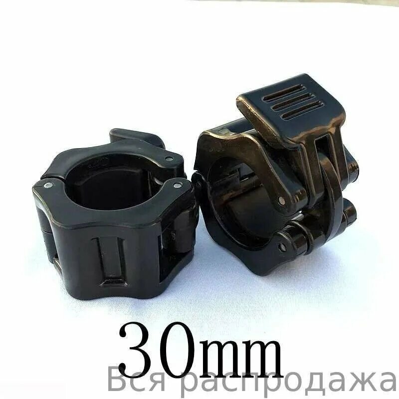 1 пара замков-стопоров для штанги (25/28 мм) фиксатор блинов для гантелей и грифа, спинлок для кроссфита и бодибилдинга