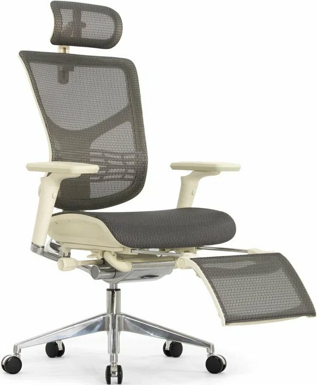 Качественное ортопедическое кресло Falto Star 2 LT GY, с выдвижной подножкой