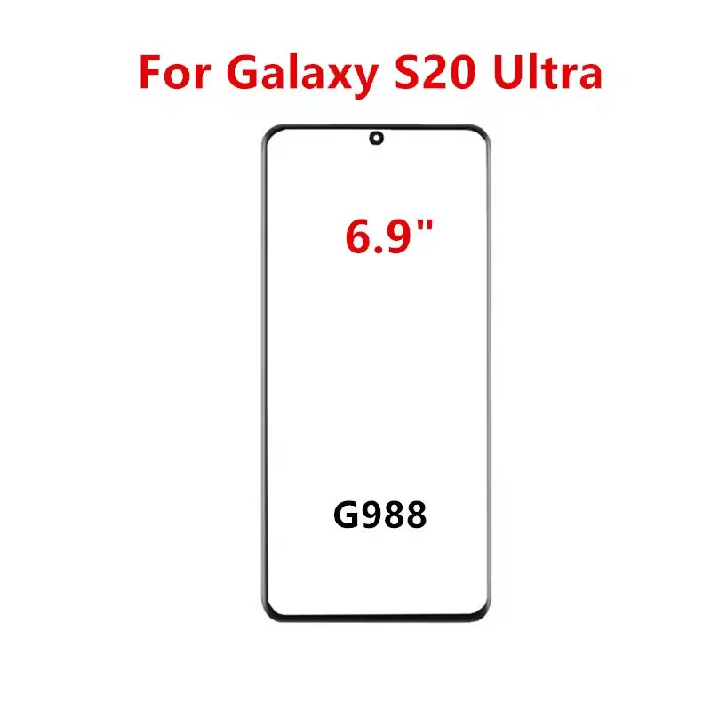 Передний сенсорный экран для Samsung Galaxy S24 Ultra S23 S22 S21 S20 Plus 5G, стеклянная линза на передней панели ЖК-дисплея с OCA
