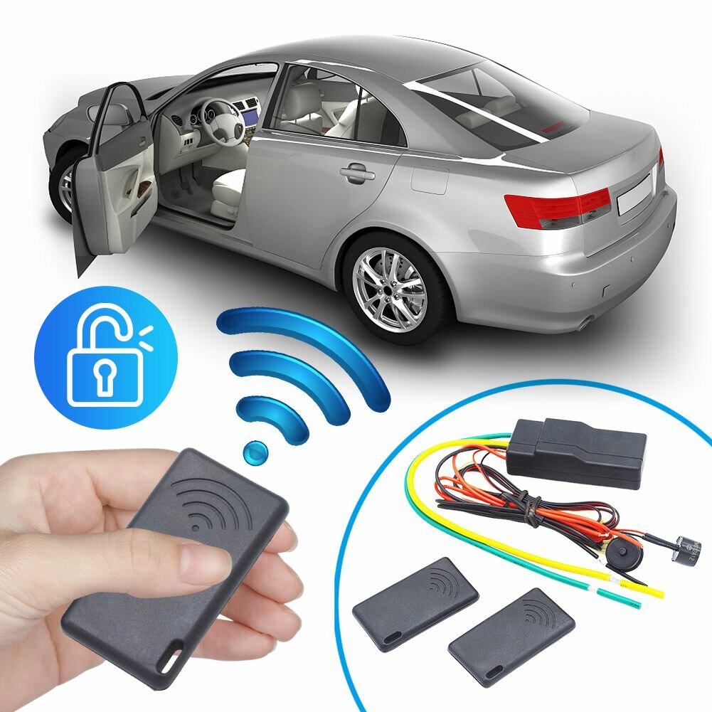 Иммобилайзер автомобильный 12 В с RFID-датчиком 2,4 ГГц и функцией автоматической блокировки