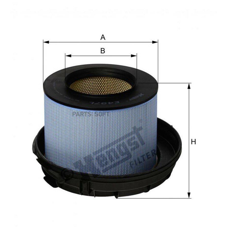 HENGST FILTER E497L фильтр воздушный! со смещенной крышкой \MB Actros/Axor/Actros II