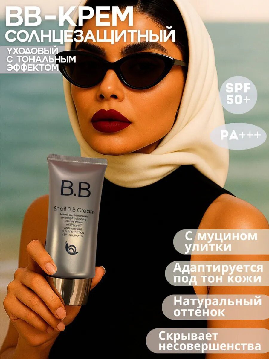 Тональный ВВ крем натуральный тон SPF 50+