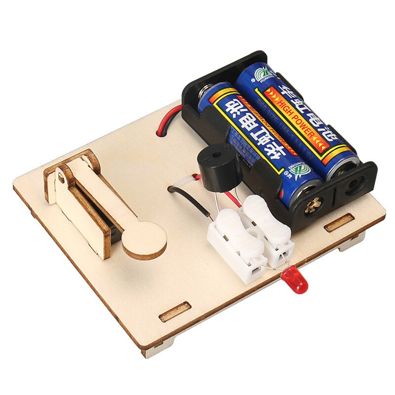 Набор для научных экспериментов «Деревянный телеграф своими руками» – электрический STEM-проект со светодиодом и зуммером, обучающая модель для детей, практический научный набор для занятий в классе для мальчиков и девочек в возрасте 8, 9, 10, 11 и 1