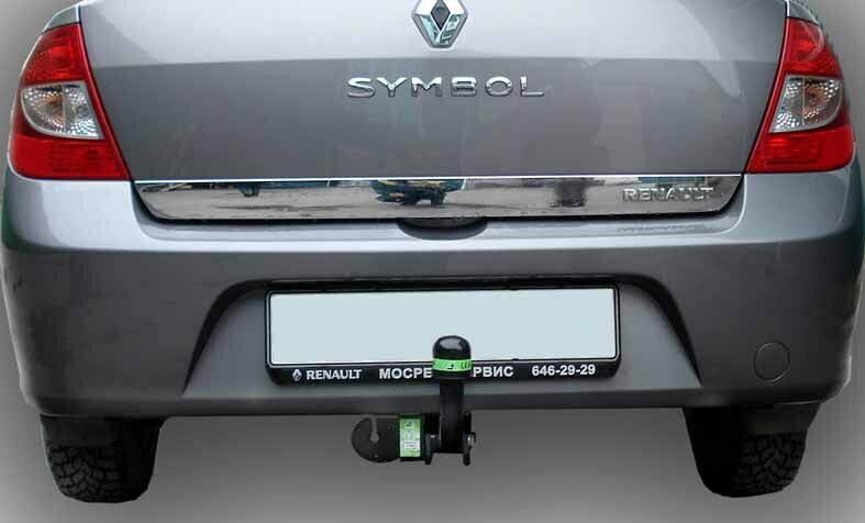 Фаркоп(прицепное) Лидер-Плюс для RENAULT SYMBOL (седан) 2008-.(паспорт и сертификат в комплекте)(без электрики)R109-A