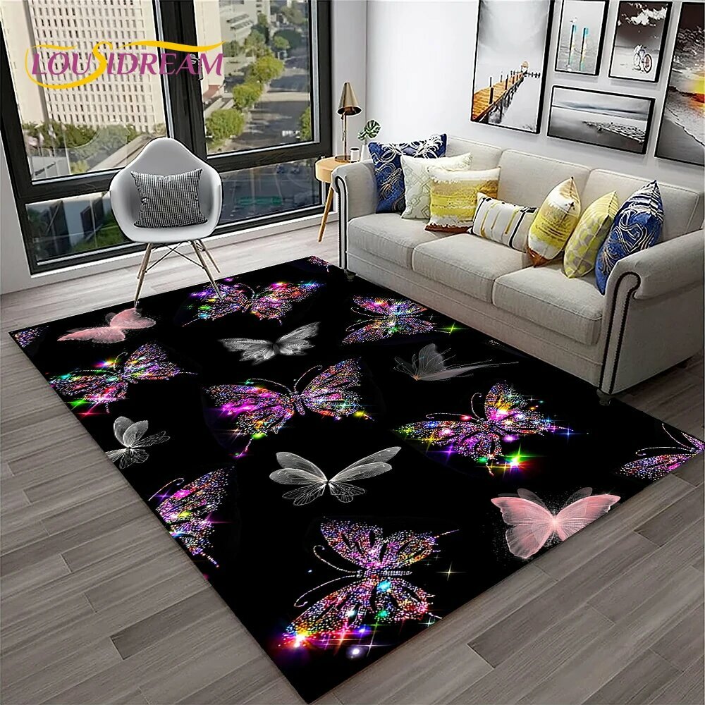 LOUSIDREAM 3D ковер бабочки цветы 100x150cm, 6