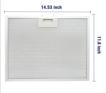 Фильтр для кухонной вытяжки, Алюминиевая сетка, Маслоуловитель, Универсальная замена, Аксессуар для вентиляции, Размер 320x260 мм