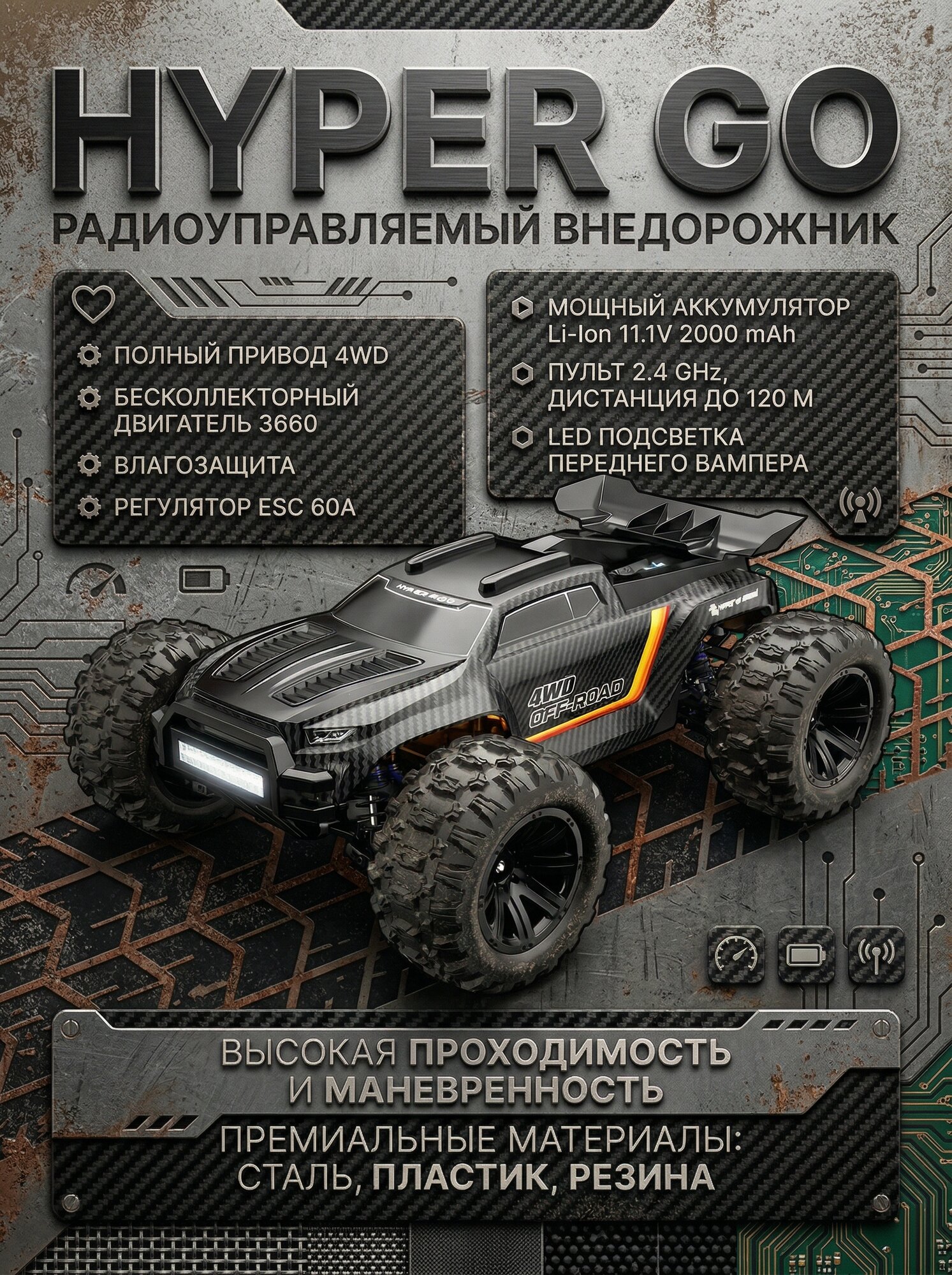 Радиоуправляемый внедрожник Hyper Go 1:12 - MJX-12212