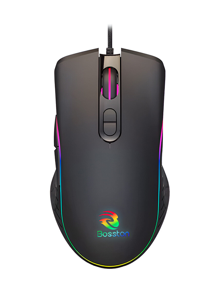 Игровая мышь Bosston Wired Gaming Mouse M710 Black, USB, проводная