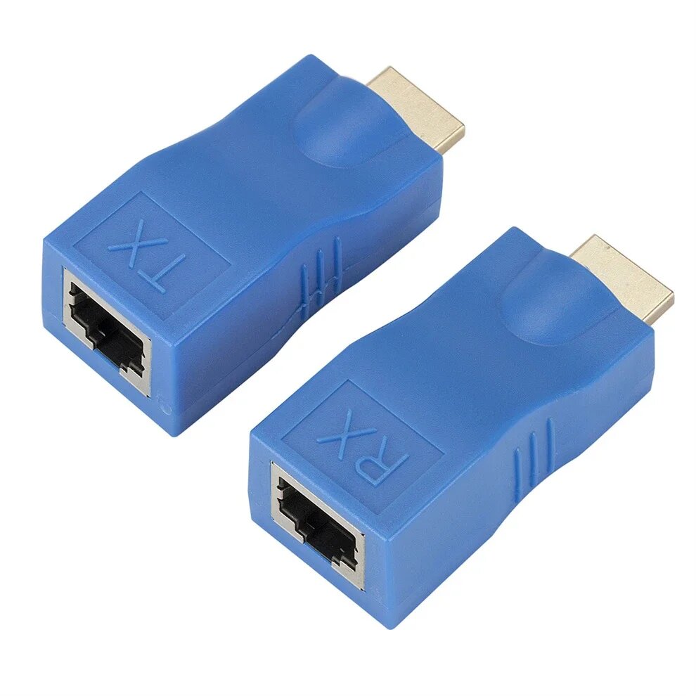 HDMI адаптер RJ45 в HDMI, синий