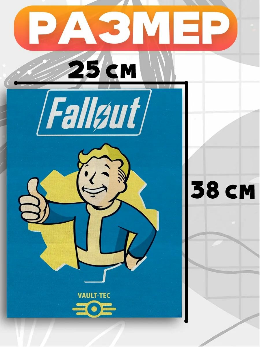 Картина на стену Fallout, на подрамнике, 1шт, 38х25 размер. — фото 1