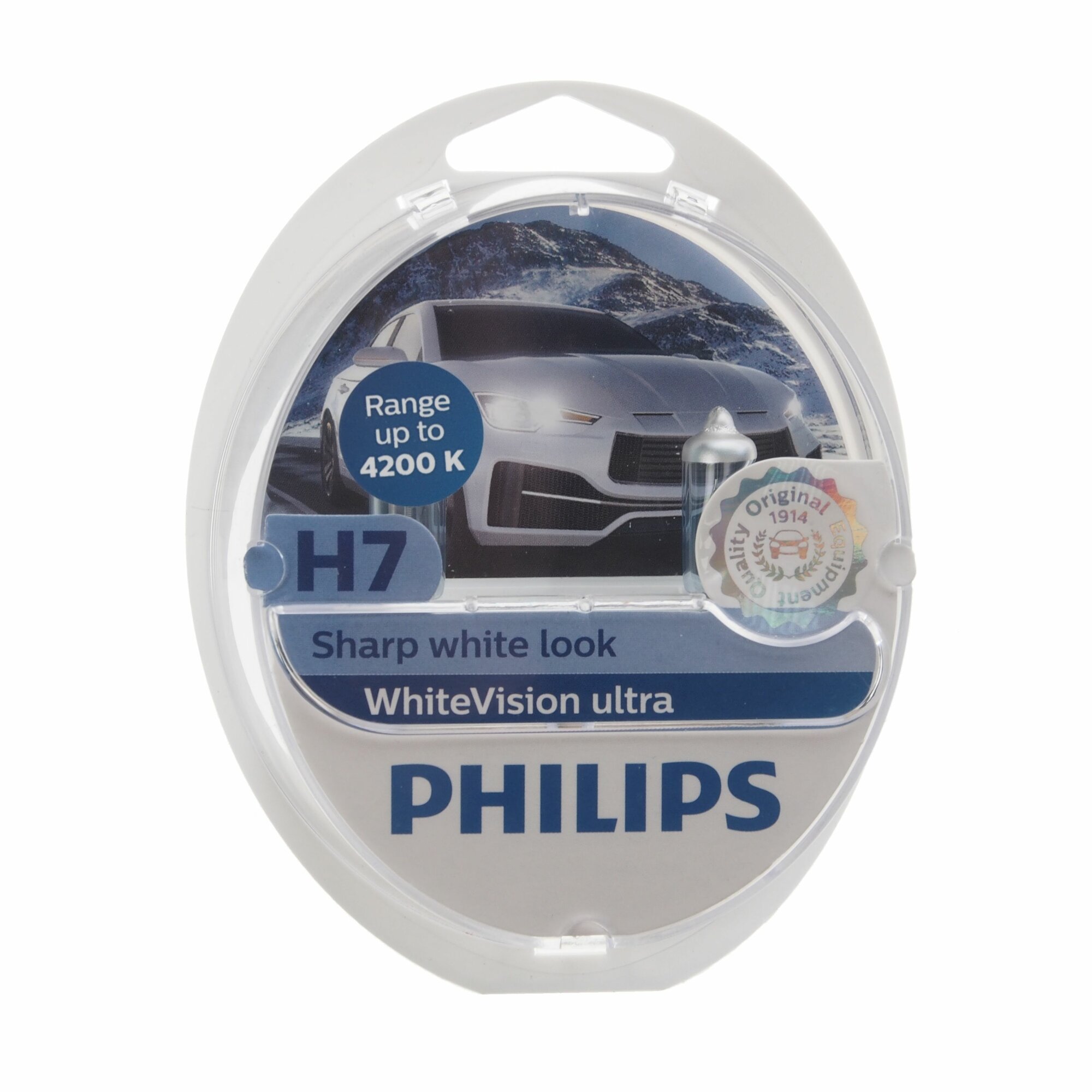 Автолампа H7 55W PX26d WhiteVision ultra 4200K 12V 2шт+2шт